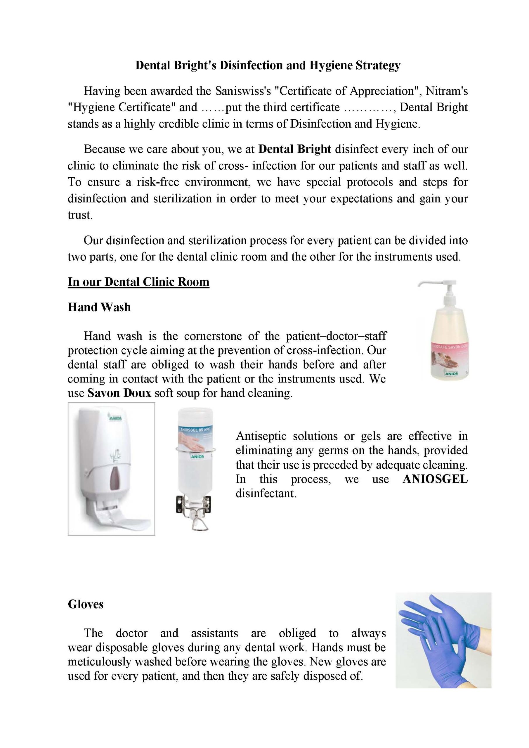 Infection Control - Dr. Farid Shawki Dental Bright | دكتور فريد شوقي ...